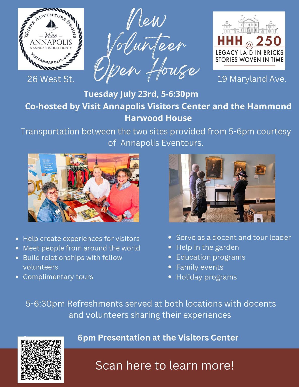 Volunteer Open House | Hammond-Harwood House